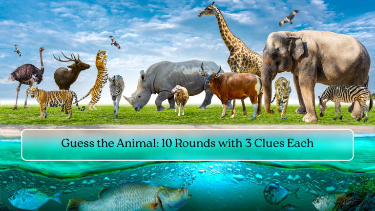 Guess the Animal by 3 Clues - Fun Wildlife Quiz